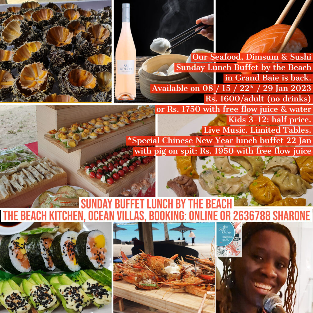 Sunday Lunch by the Beach Buffet – Ocean Villas Hotel, Mauritius